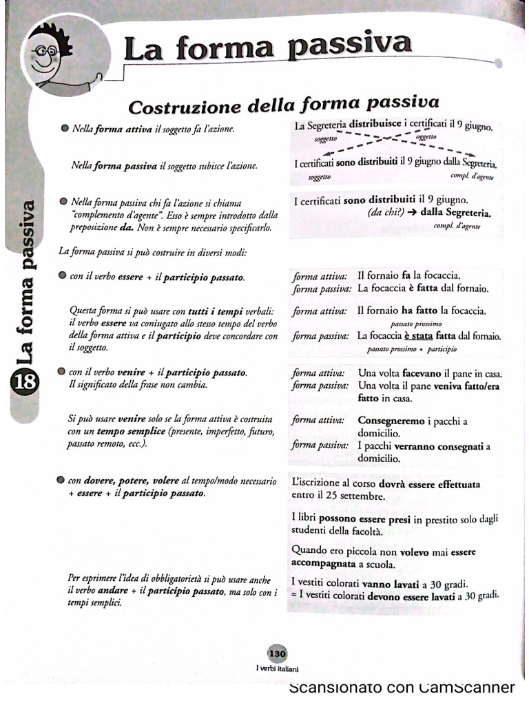 La Forma Passiva e Il Discorso Indiretto. | PDF