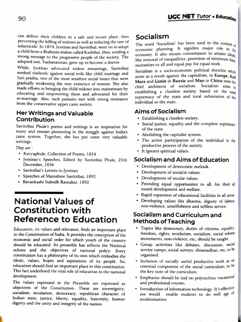 National Values Enshrined in The Indian Constitution and Their ...