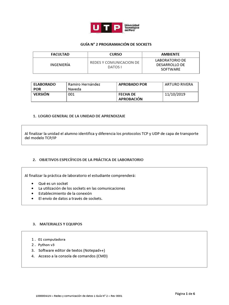 100000i41n-Guia N°2-Labdessf01-Programacion de Sockets | PDF ...