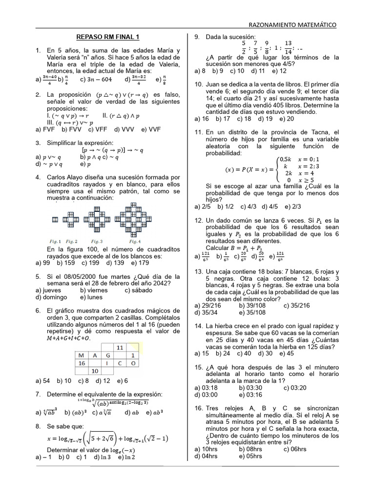 REPASO RM Final | PDF