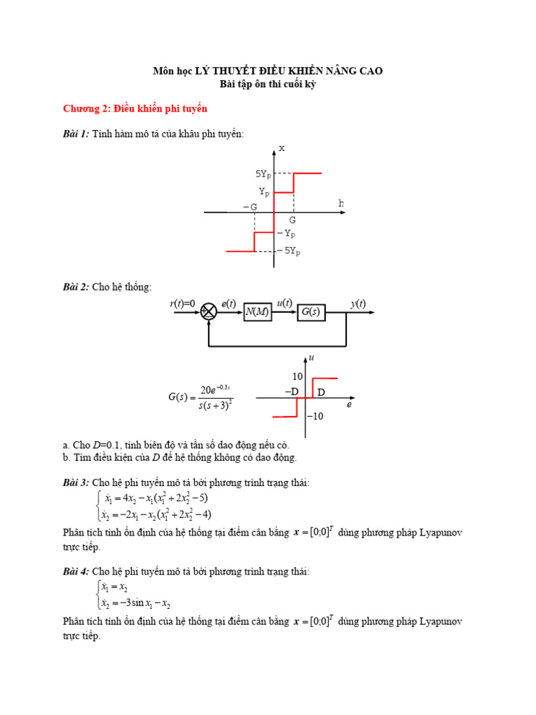 Bài tập ôn thi cuối kỳ - HK232 | PDF