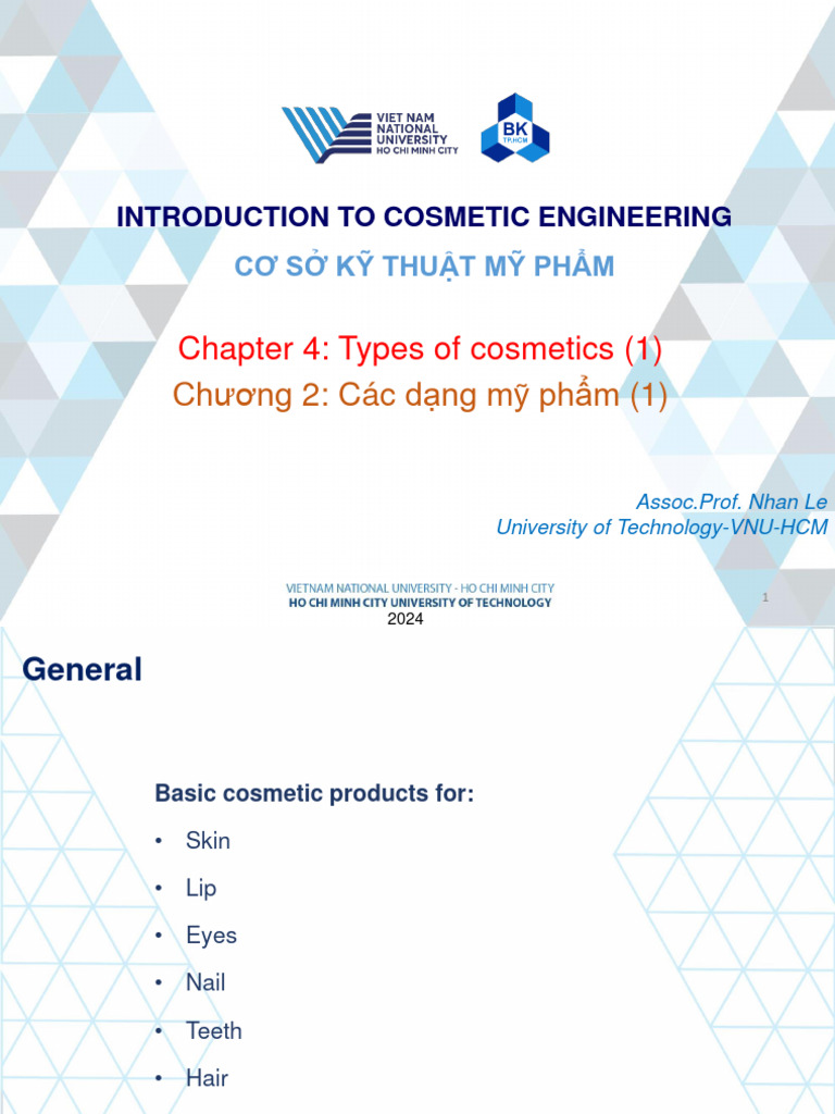 CH3421-CosEng-Chapter 4-Types of Cosmetics | PDF | Cosmetics | Eyebrow