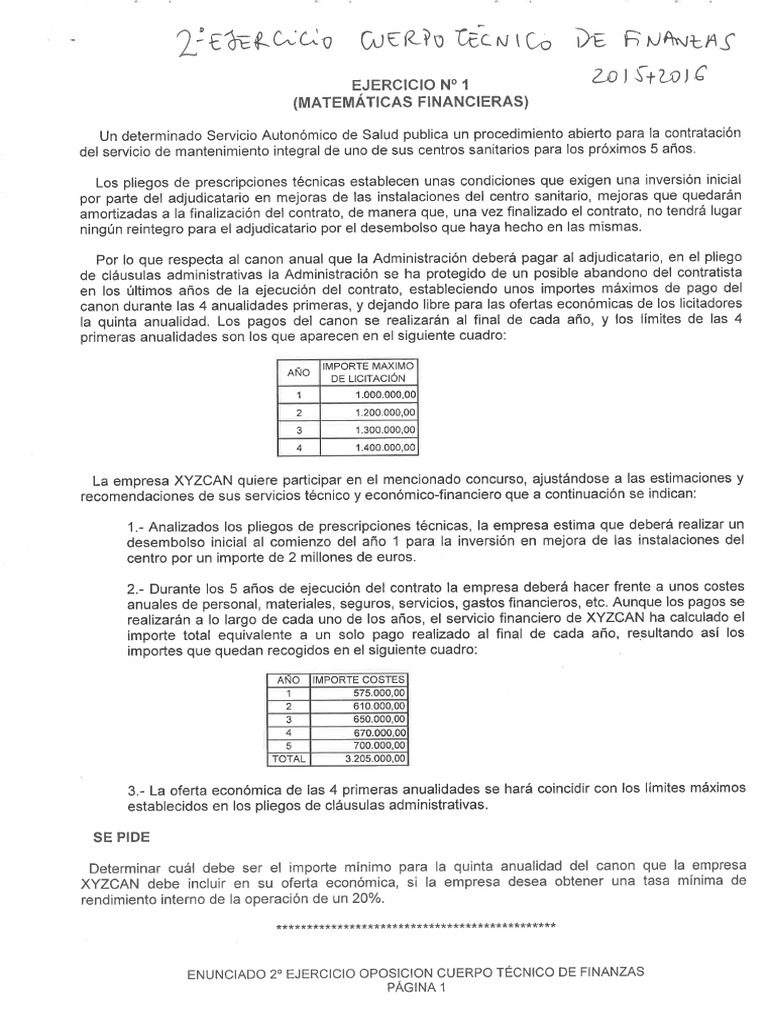 Segundo Ejercicio | PDF