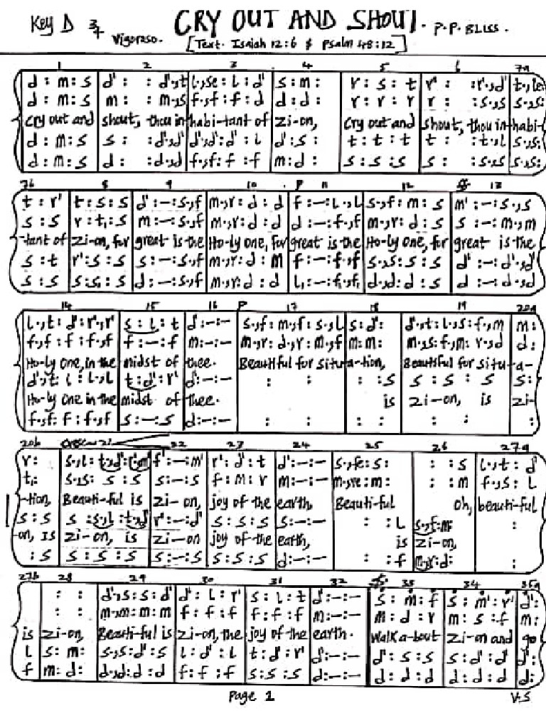Cry Out Shout | PDF