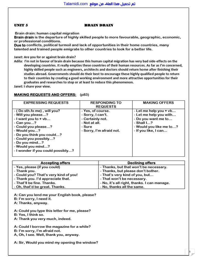 Unit 8 Brain Drain Lesson 8 | PDF | Human Capital Flight | Human Migration