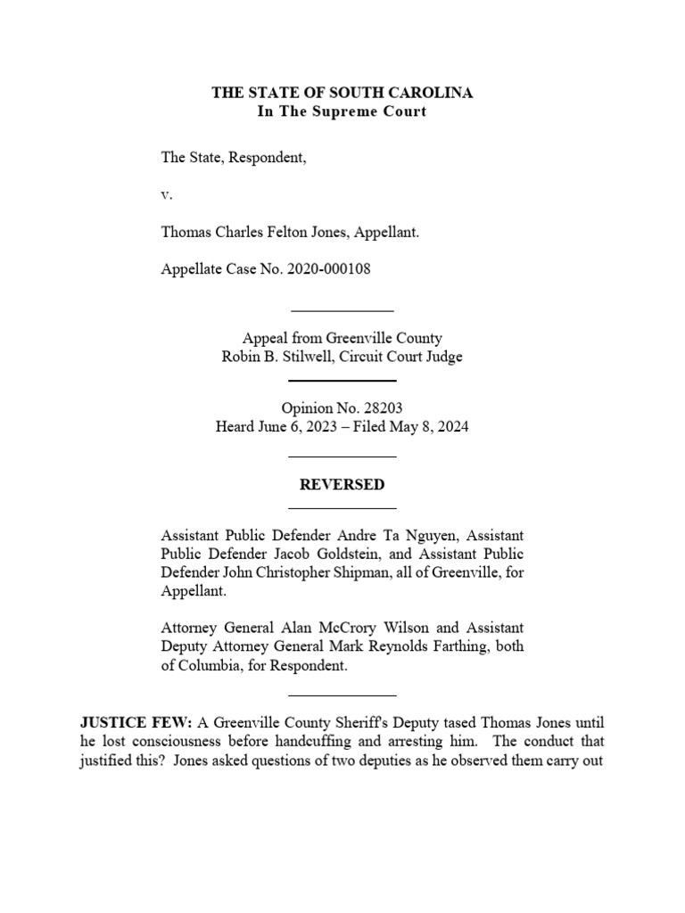 SC Supreme Court Jones Decision | PDF | Facial Challenge | Justice