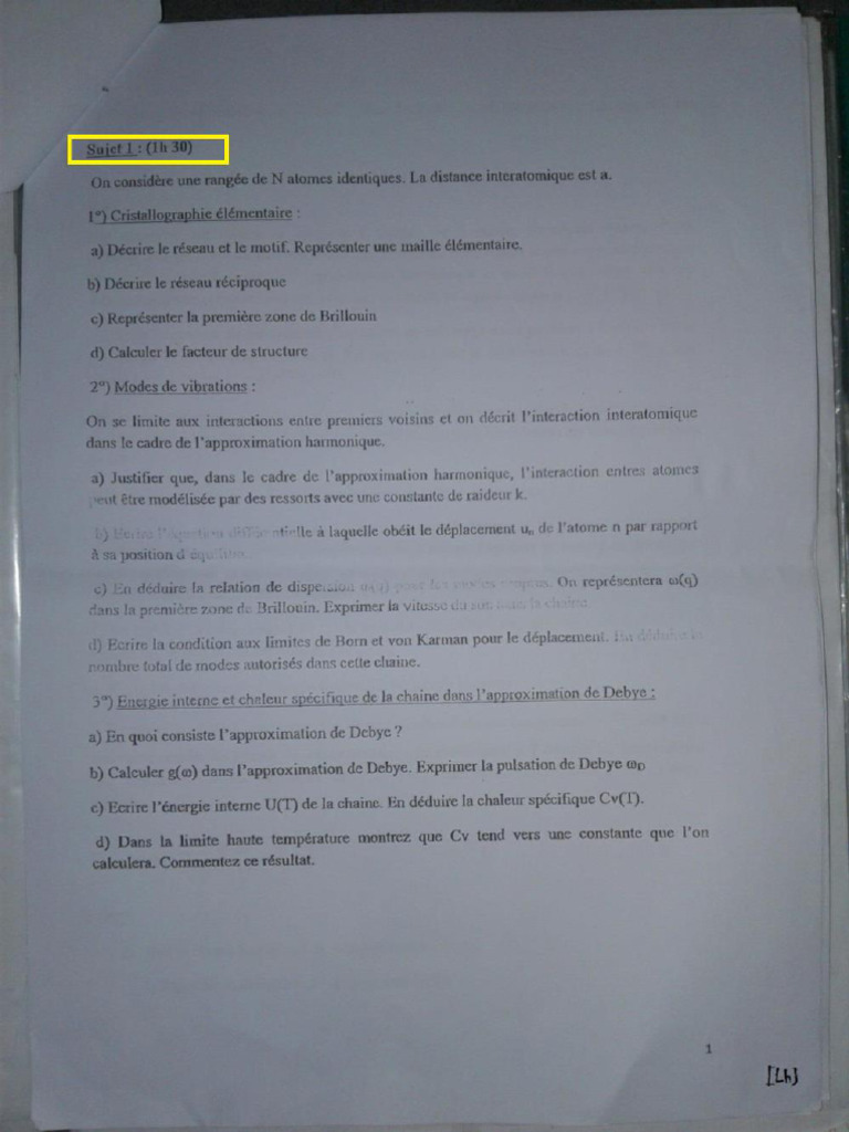 Les - Sujets - D - Exercices D - Examens - SMP5 | PDF