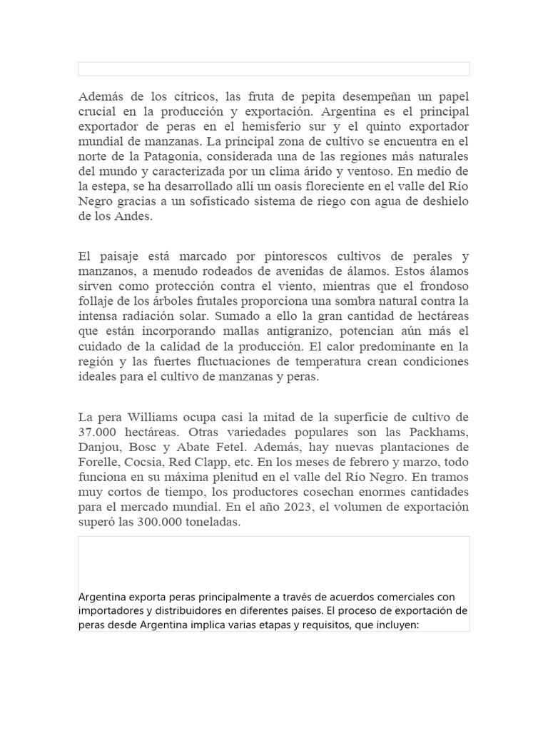 Peras Arg - Añadido Cosas Imp | PDF | Pera | Fruta