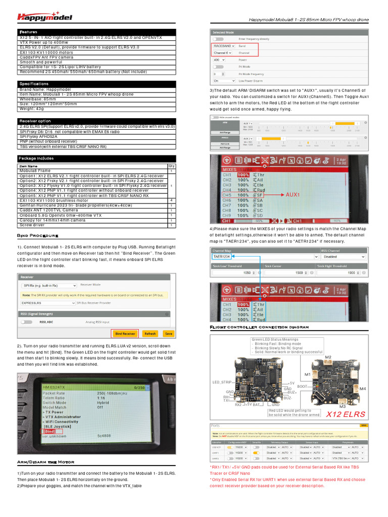 Mobula8 ELRS Setup Guide | PDF | Booting | Usb