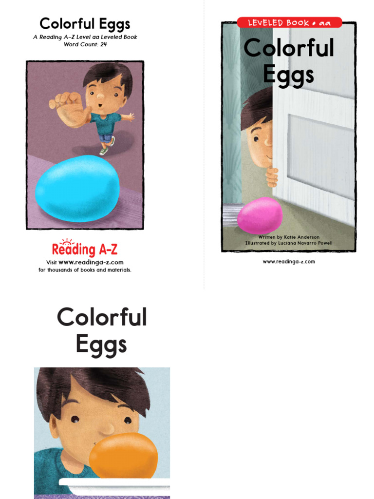 RAZ-AA 020-Colorful Eggs | PDF | Writing | Applied Linguistics