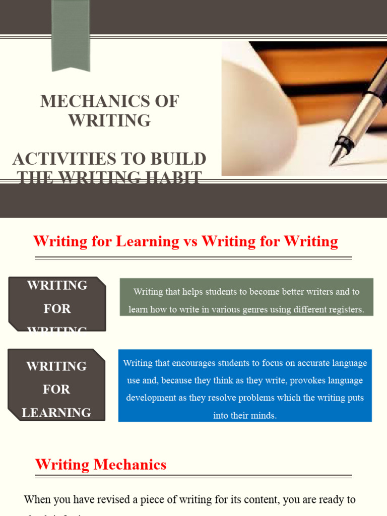 Teaching Writing - Mechanics of Writing | PDF | Punctuation | Paragraph