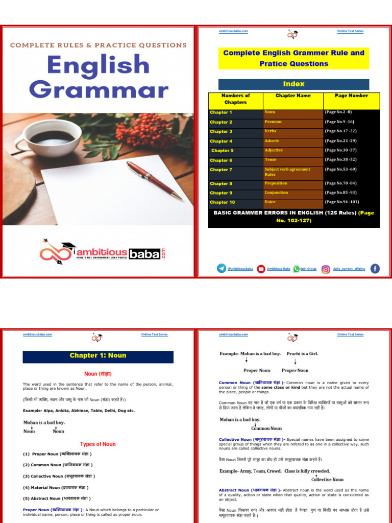 Complete English Grammar Guide | PDF | Pronoun | Syntax