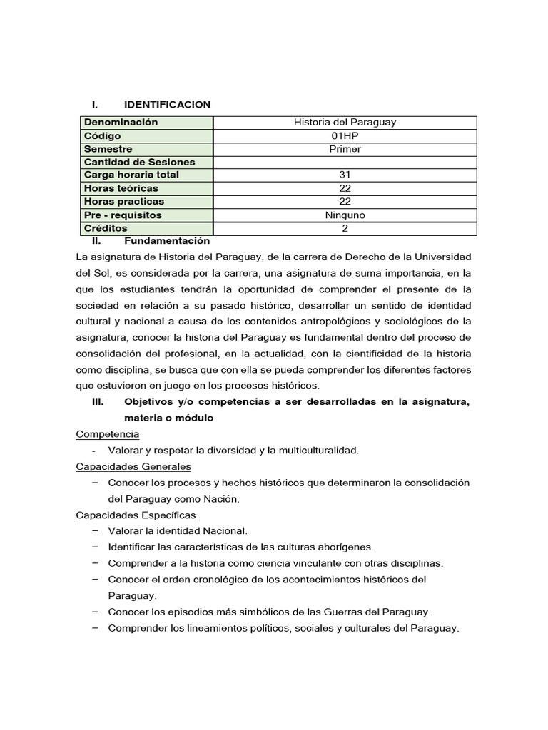 Historia Del Paraguay Pdf Evaluación Paraguay