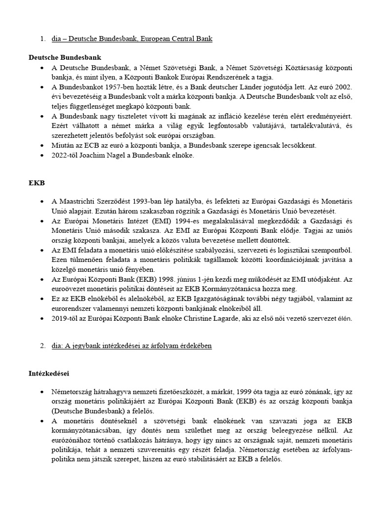 Beadandó Árfolyamrendszerek | PDF