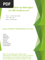 List of Microsoft Access Data Types | PDF | Integer (Computer Science ...