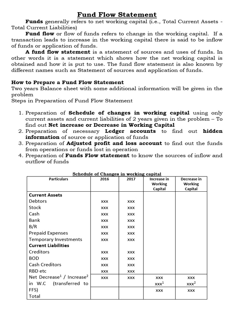 Fund Flow Statement-Converted 230612 124923 | PDF | Cash Flow Statement ...