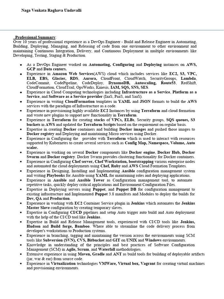 Nagaresume | PDF | Cloud Computing | Amazon Web Services