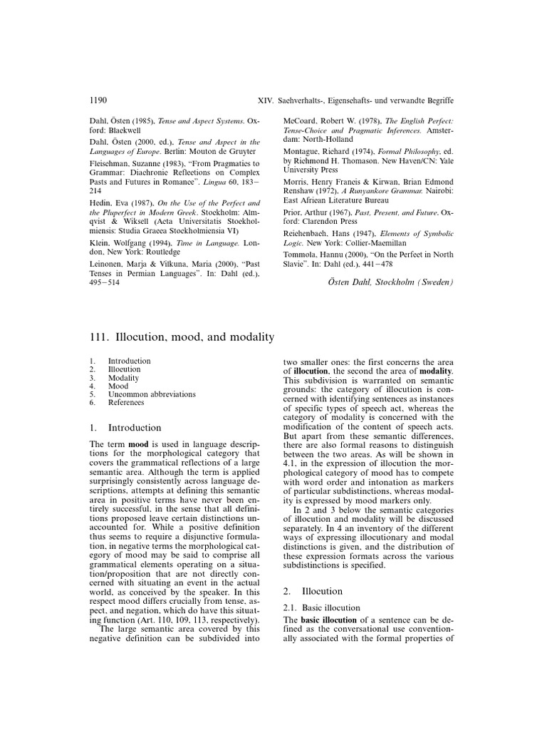 Hengeveld 2004-Ilocution Mood Anda Modality | PDF | Clause | Verb