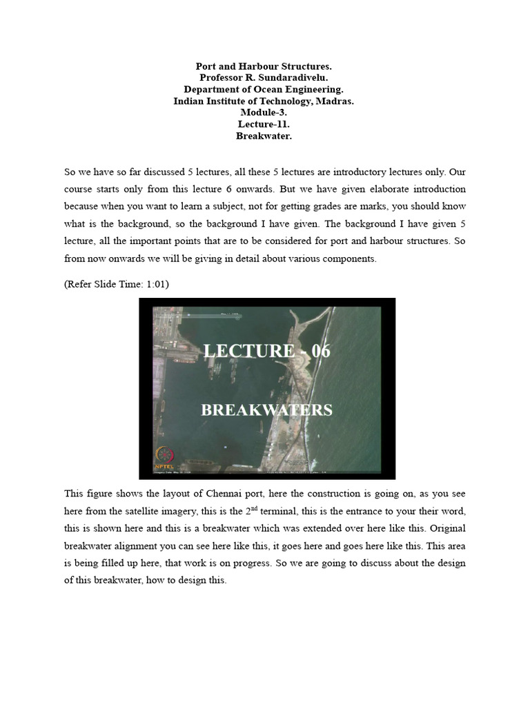 Lec7 Breakwater | PDF | Deep Foundation