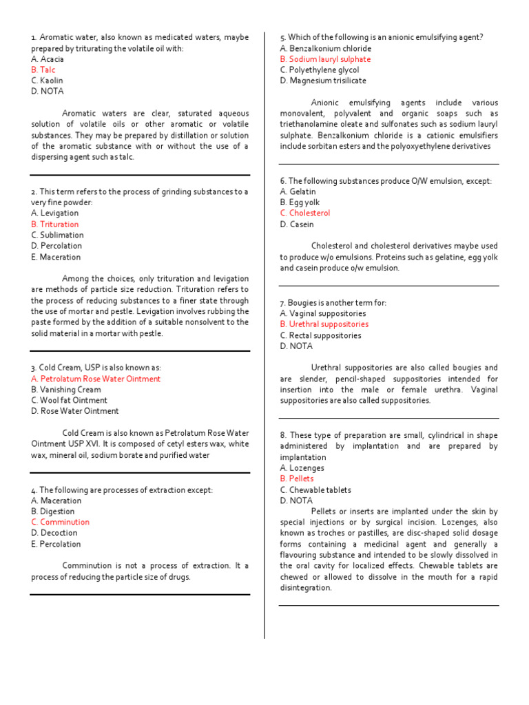 UP - Pharmaceutical Dosage Forms | PDF | Ethanol | Topical Medication