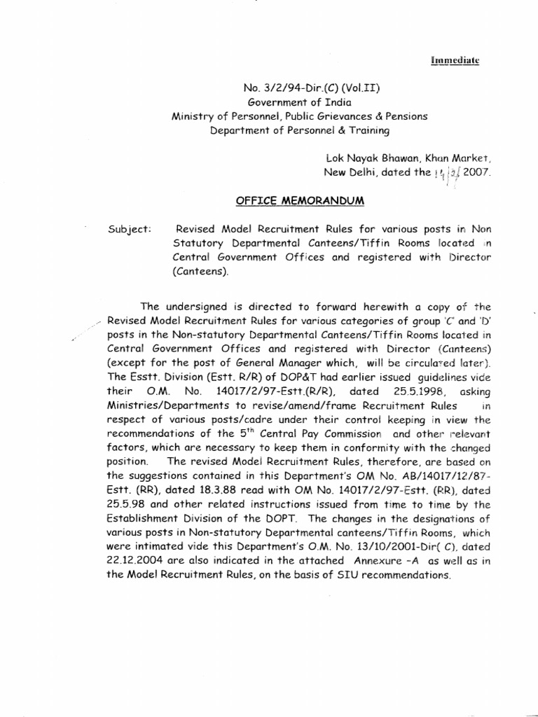 Revised Model RR 14.02.2007 | PDF