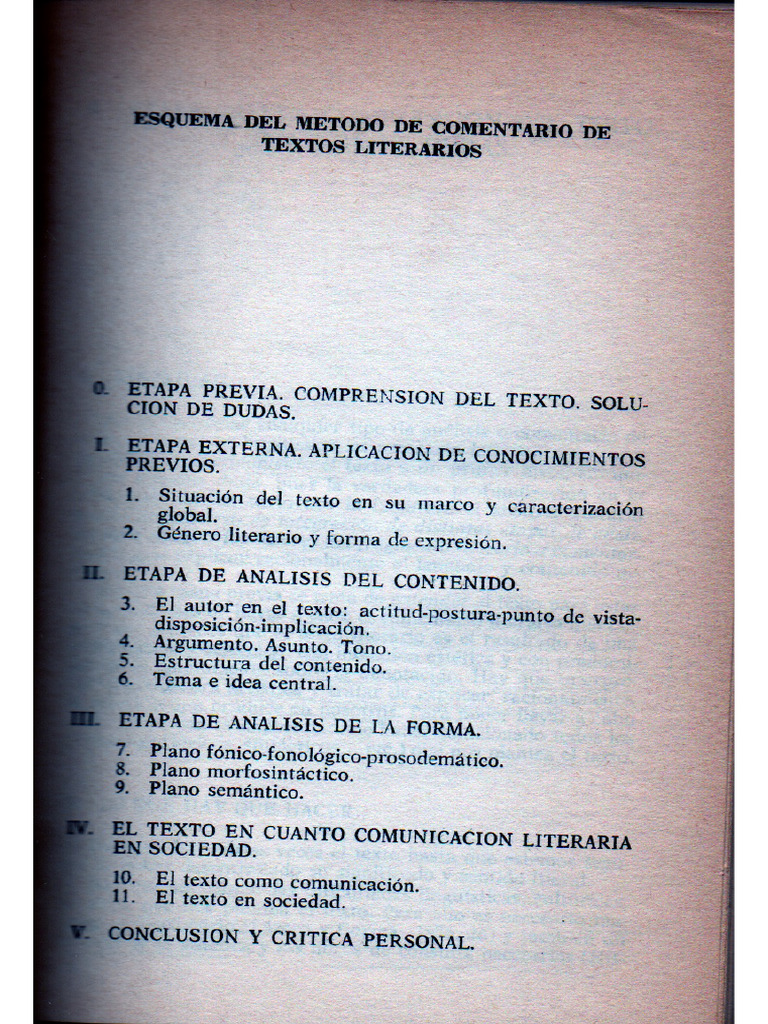 Esquema de Comentario de Texto | PDF