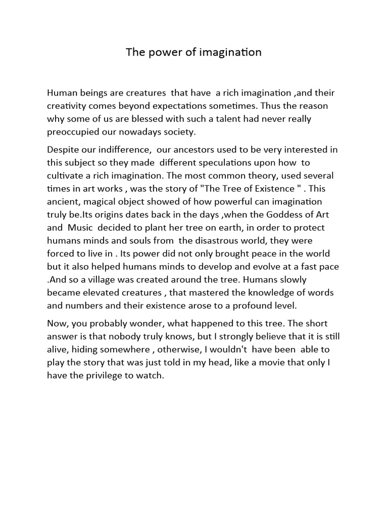 The Power of Imagination Explored | PDF