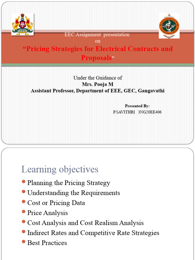 Pricing Strategies For Electrical Contracts and Proposal | Download Free PDF | Pricing | Prices