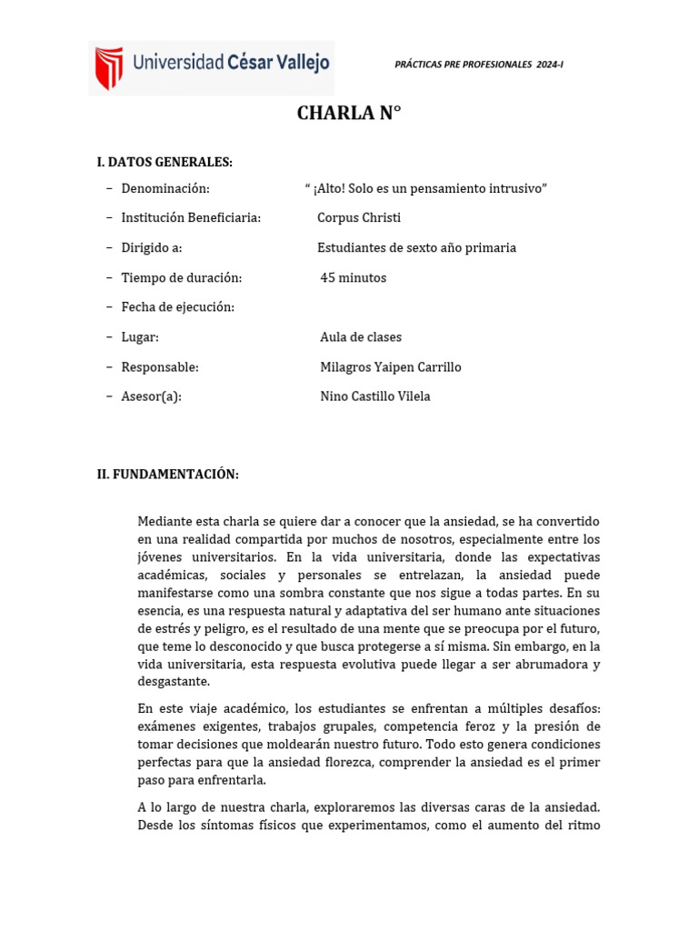 Charla 2 Autoestima .Se Aplico | PDF | Autoestima | Ansiedad