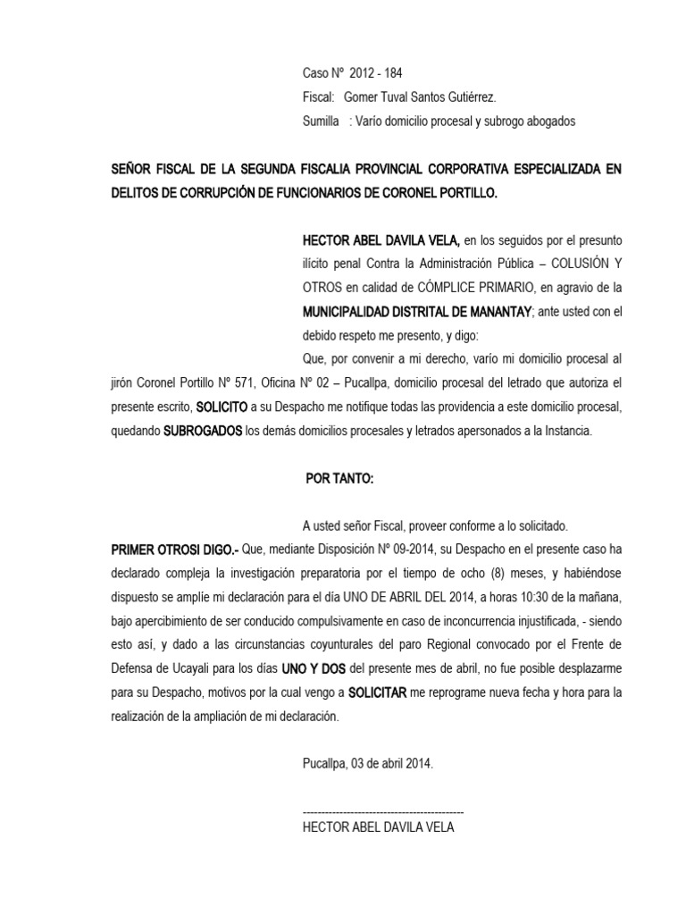 Caso # 2012 - 184 - Hector Abel Dávila Vela | PDF | Fiscal | Gobierno