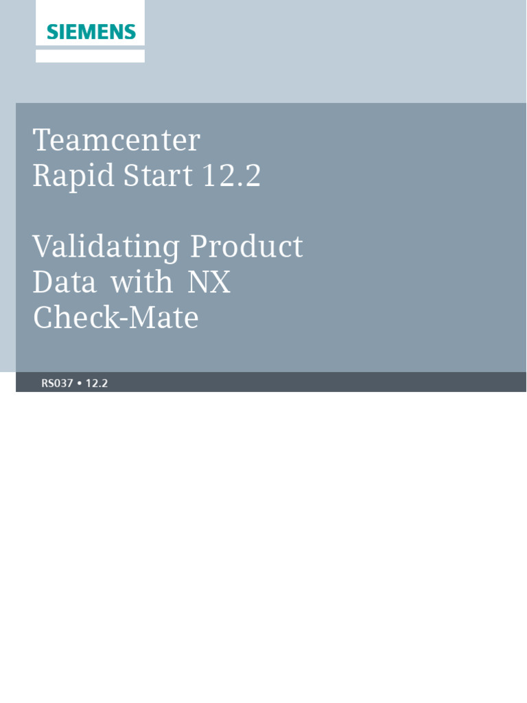 Rs Validating Product Data NX Checkmate | PDF | Computer File | Object ...