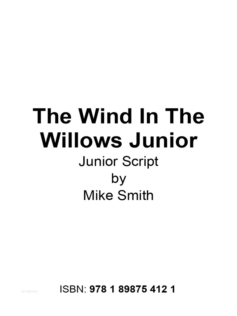wind in the willows script | PDF | The Wind In The Willows