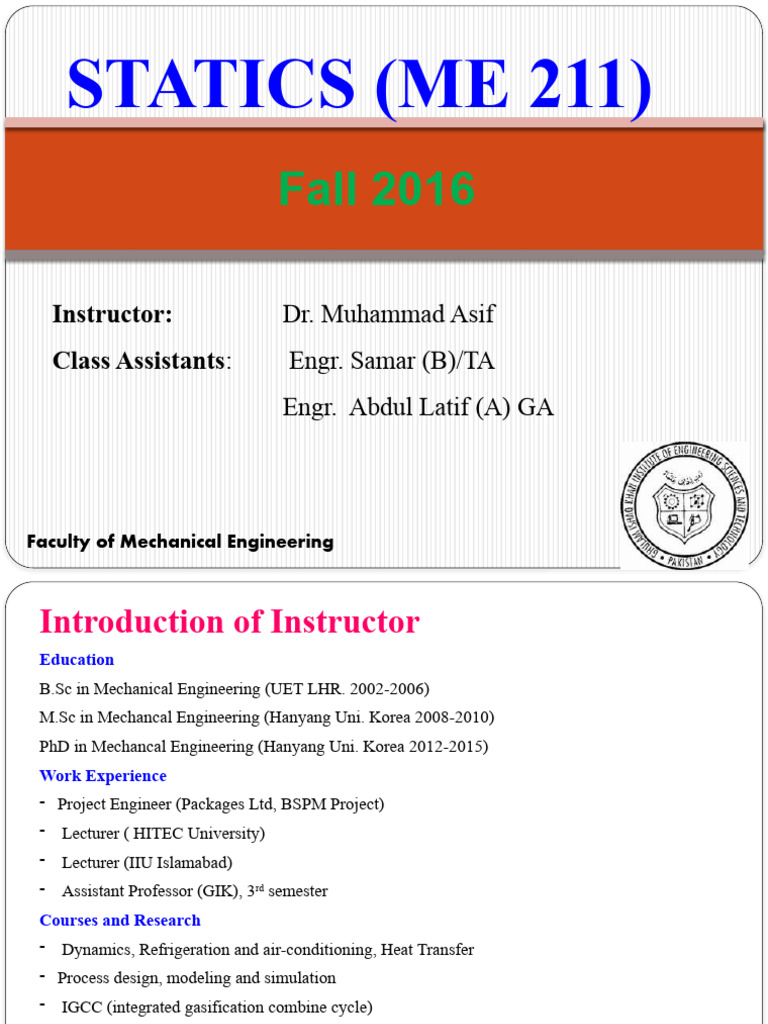 Lecture 1-1 | PDF | Force | Mechanical Engineering