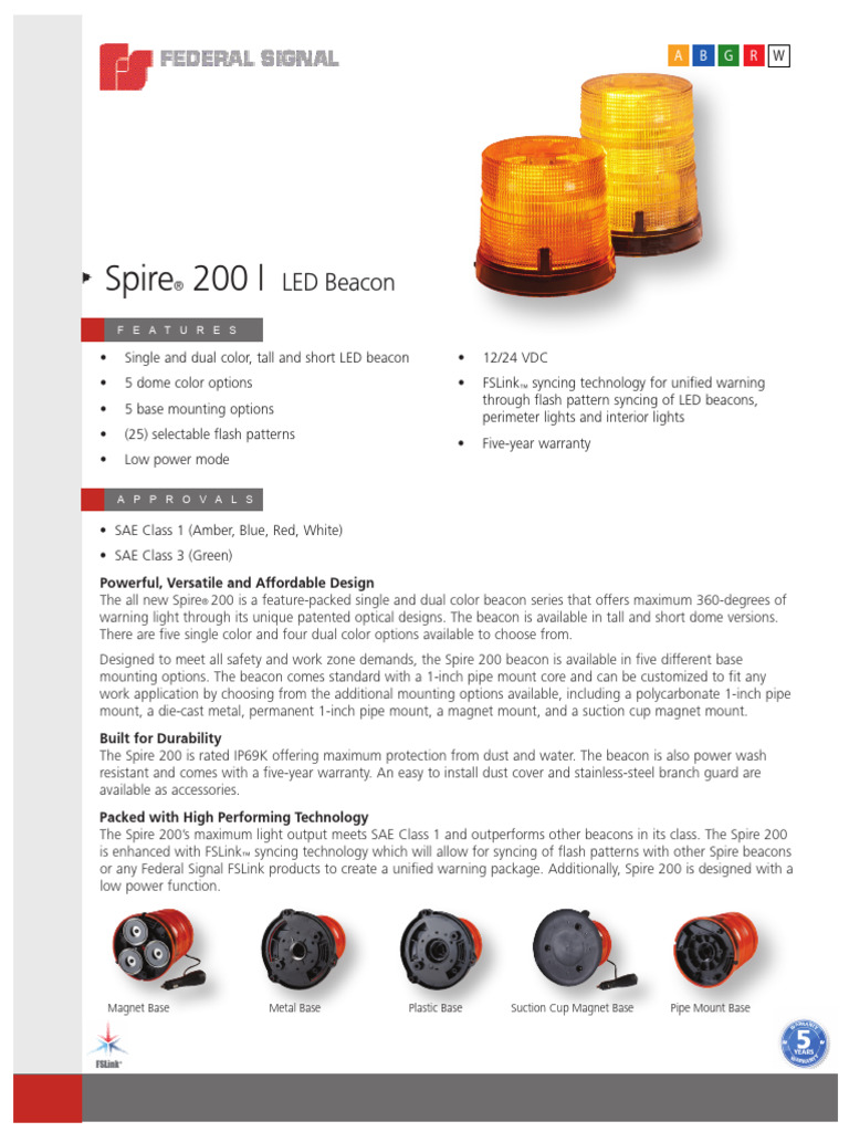 M7015 Spire 200 Beacon (2) | PDF | Light Emitting Diode