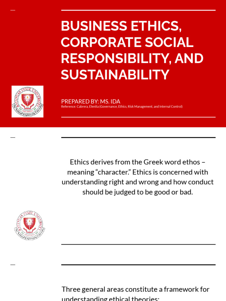 Topic 3 - Business Ethics | PDF | Corporate Social Responsibility ...