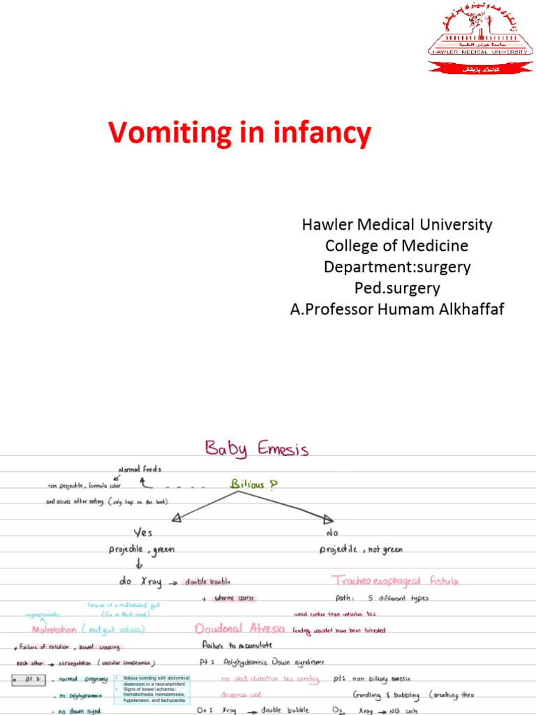 Vomiting in Infancy | PDF | Gastroesophageal Reflux Disease | Esophagus