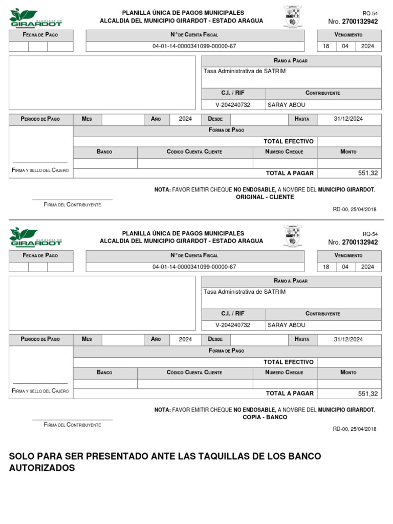 Pago Tasa 2 | PDF | Bancario | Servicios financieros