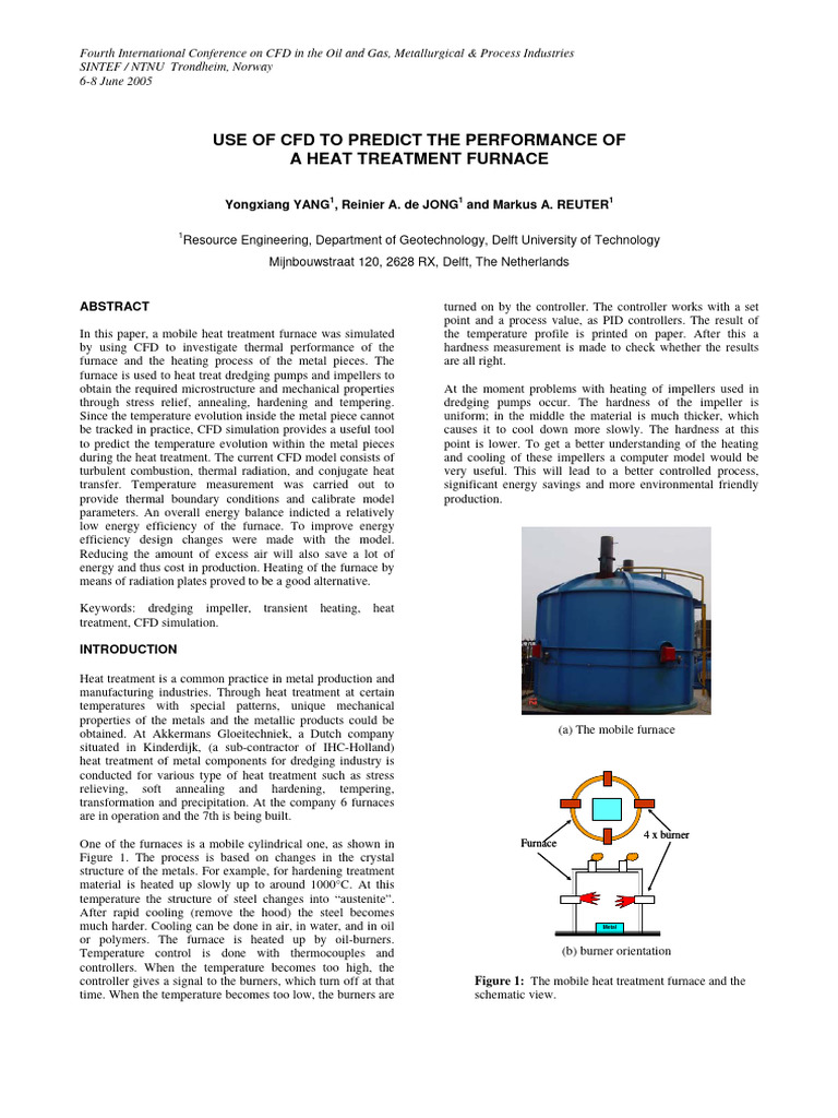 CFD Simulation of Heat Treatment Furnace | PDF | Heat Treating | Combustion
