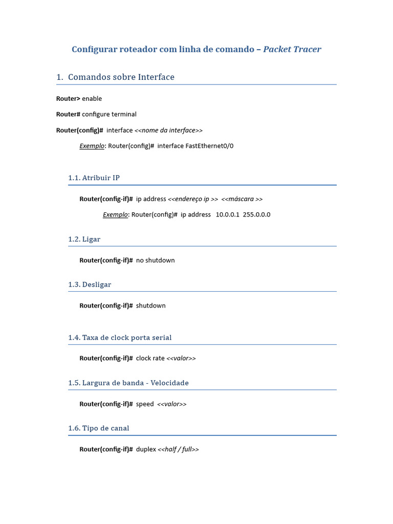 Comandos No Packet Tracer | PDF | Business | Computers