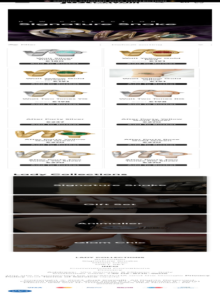 Just Cavalli Signature Snake Collection Go To Our On Line Store | PDF