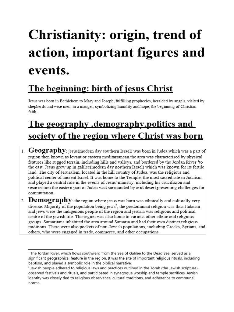 Origins and Key Events of Christianity | PDF | Jesus | Crucifixion Of Jesus