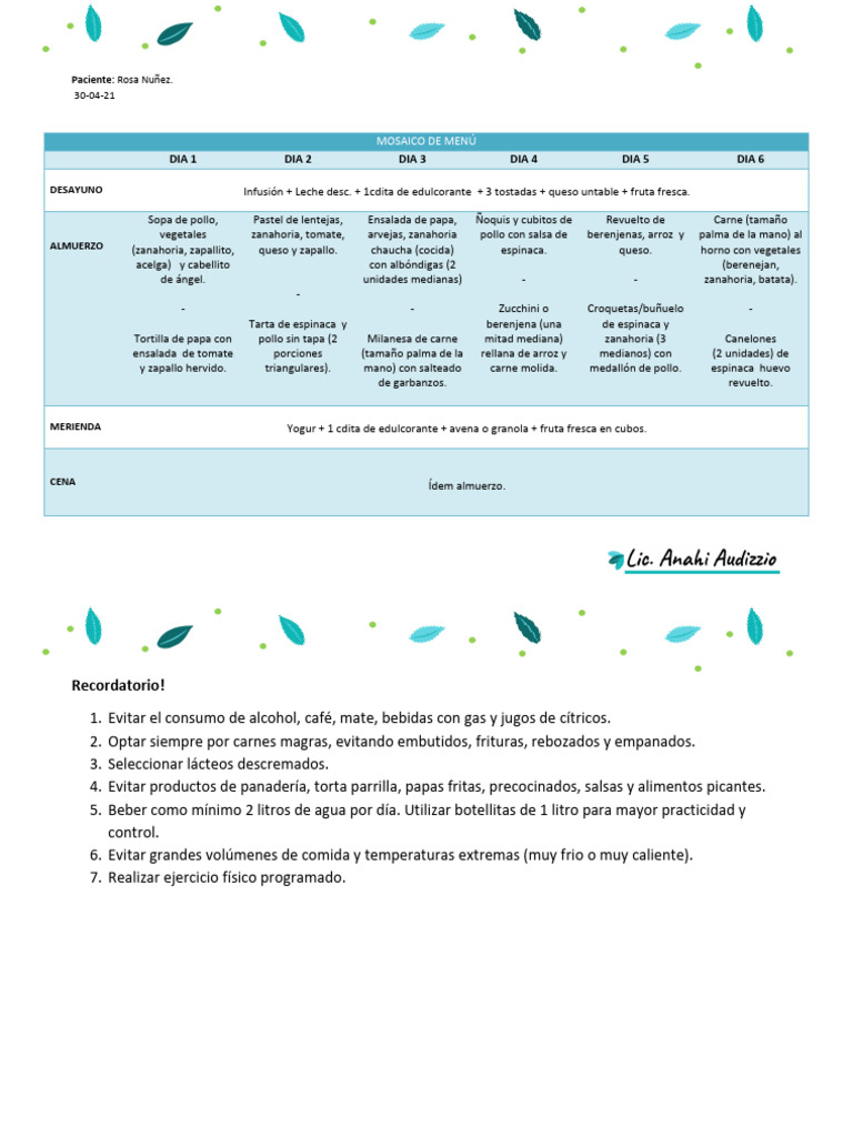 Mosaico de Menú | PDF | Alimentos | Cocina de las Americas