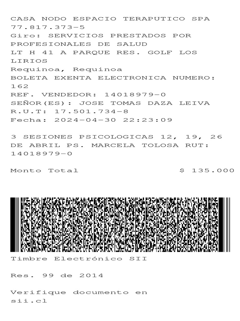 Boleta Marcela | PDF