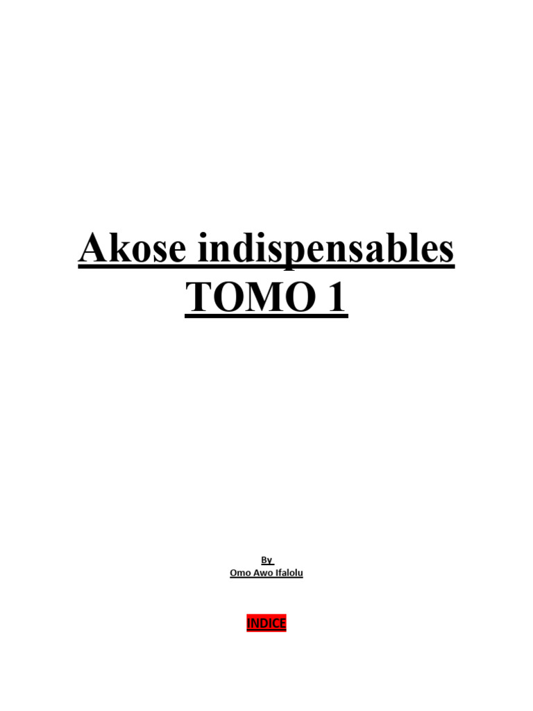 Akose 1 | PDF | Religión étnica | Creencia religiosa y doctrina
