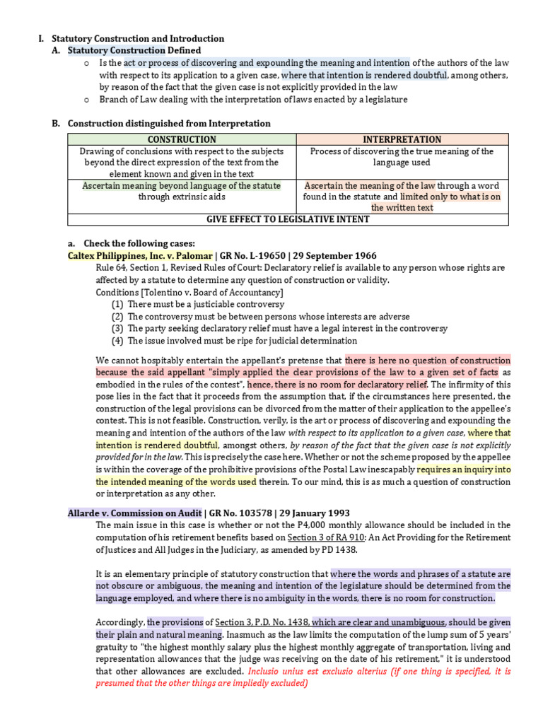 Legal Interpretation Guide | PDF | Annulment | Statutory Interpretation