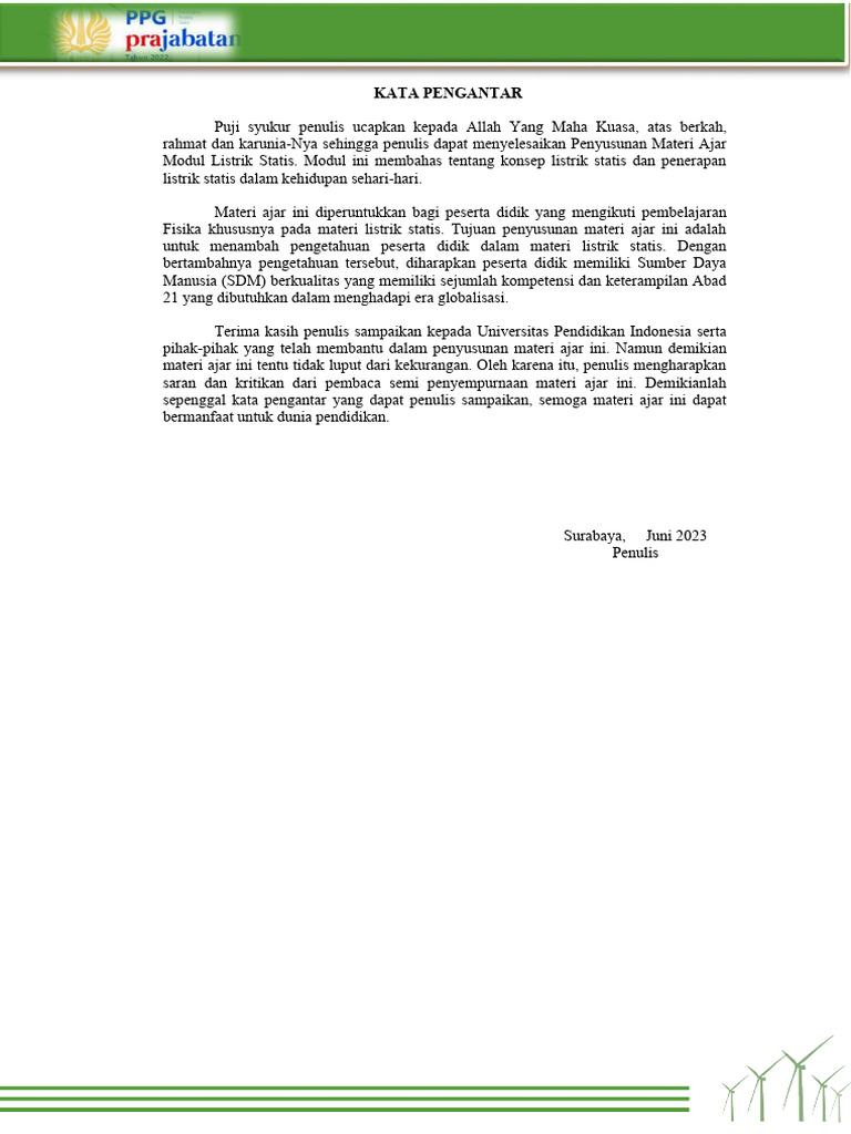 Modul Pembelajaran Listrik Statis | PDF