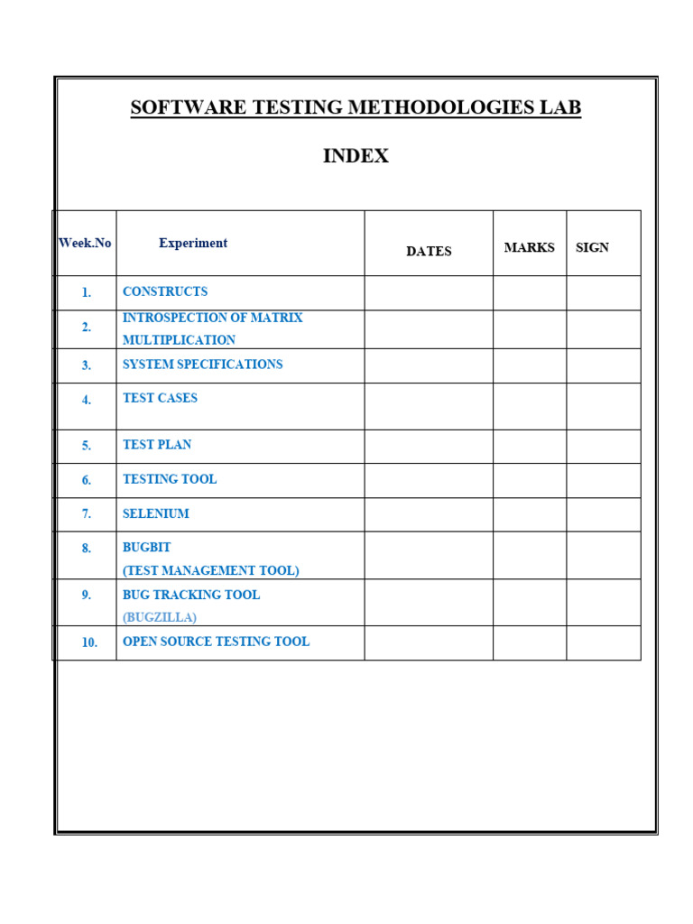 Software Testing Methodologies Lab | PDF | Selenium (Software ...