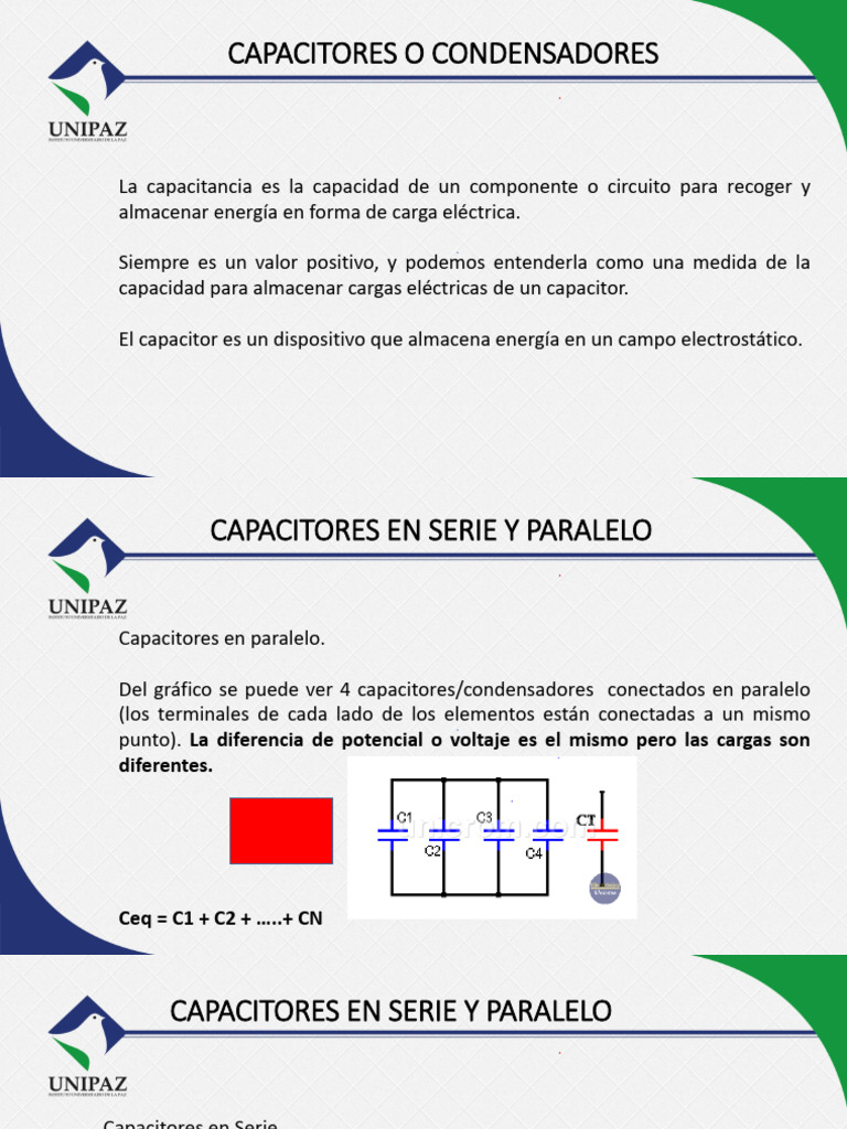Capacitores en Serie y Paralelo | PDF | Condensador | Capacidad