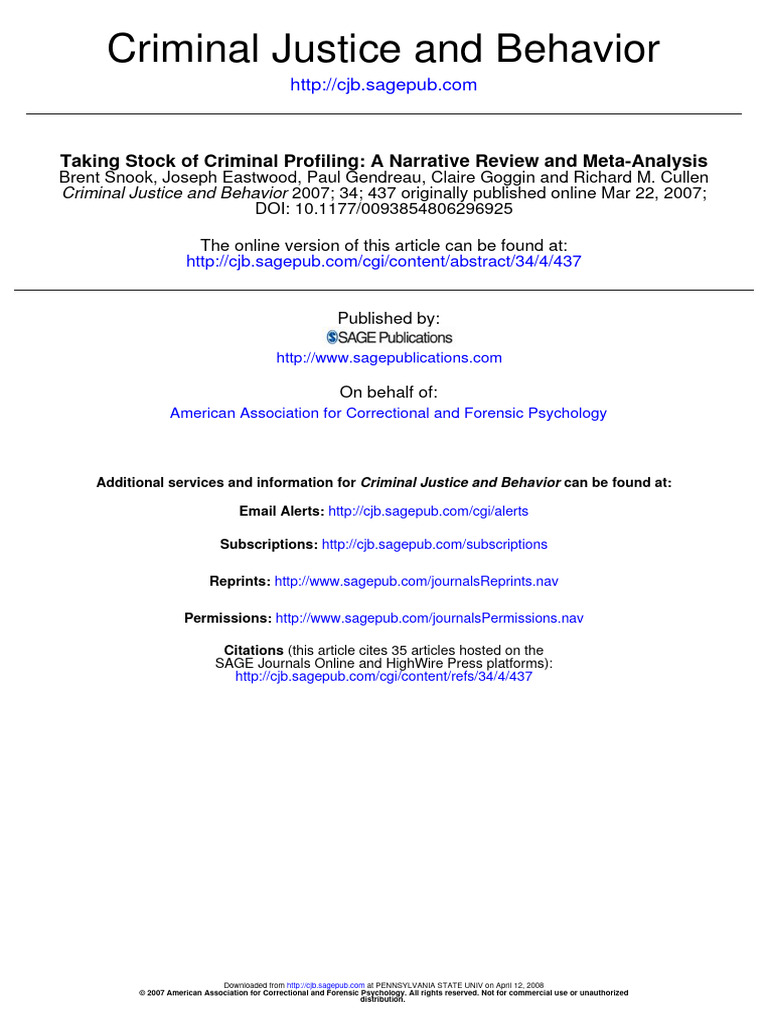 Document (2) Criminal | PDF | Offender Profiling | Effect Size