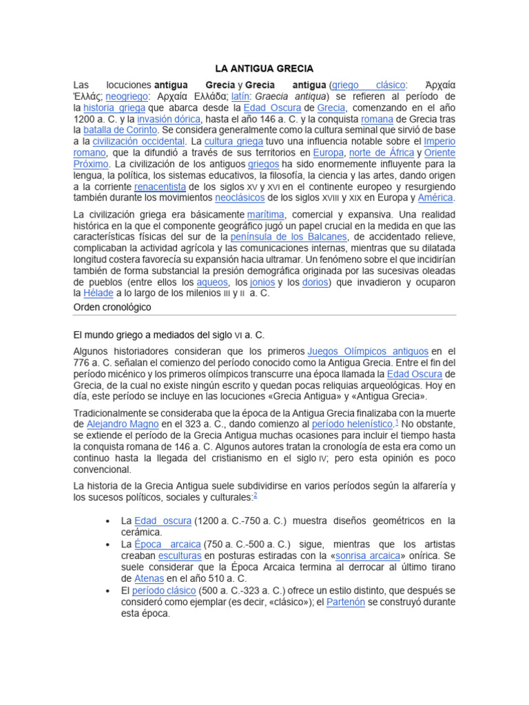 La Antigua Grecia | Descargar gratis PDF | Antigua Grecia | Esparta
